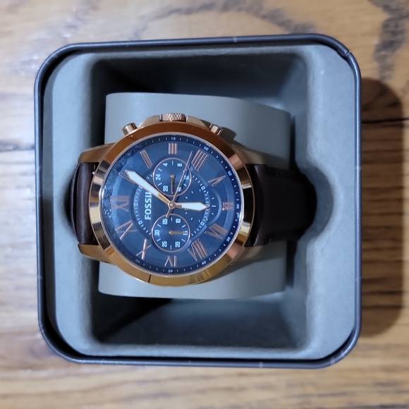 Fossil | Accessories | Fossil Mens Fs568 Grant Stainless Steel Watch ...